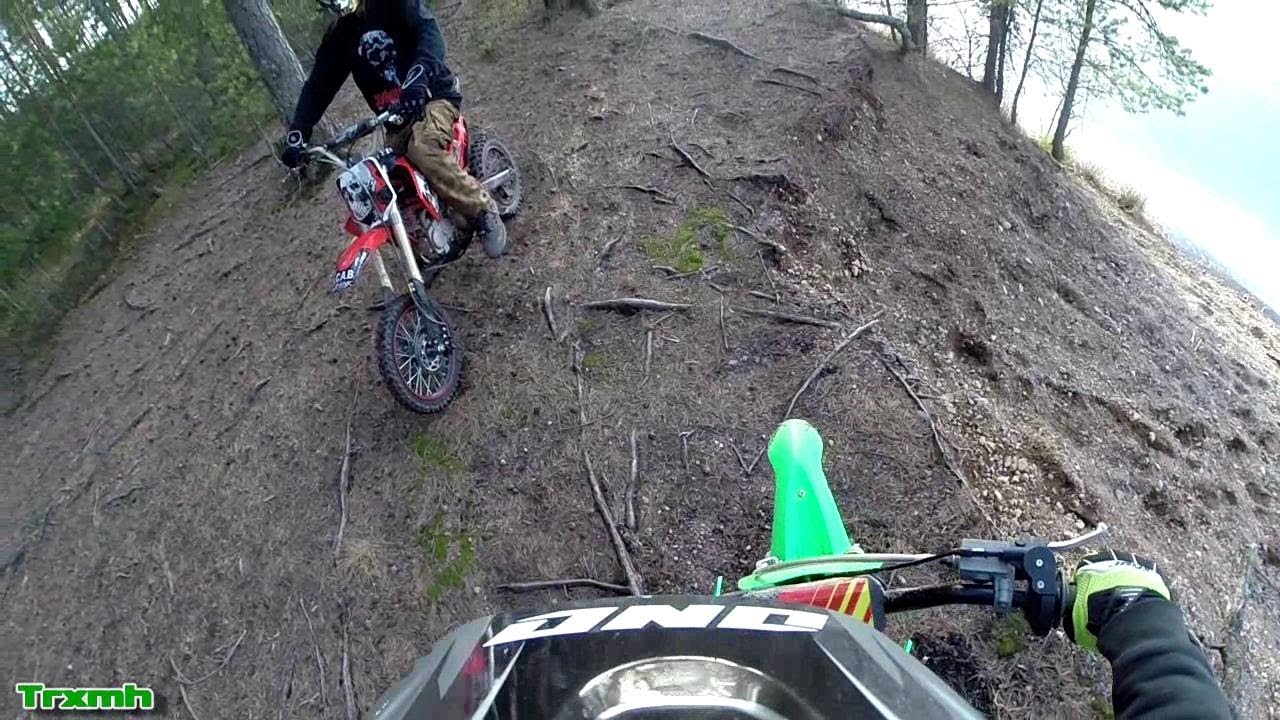 YCF 150 & Stomp KZR 140 - MiniMX Track Riding 2014 - YouTube