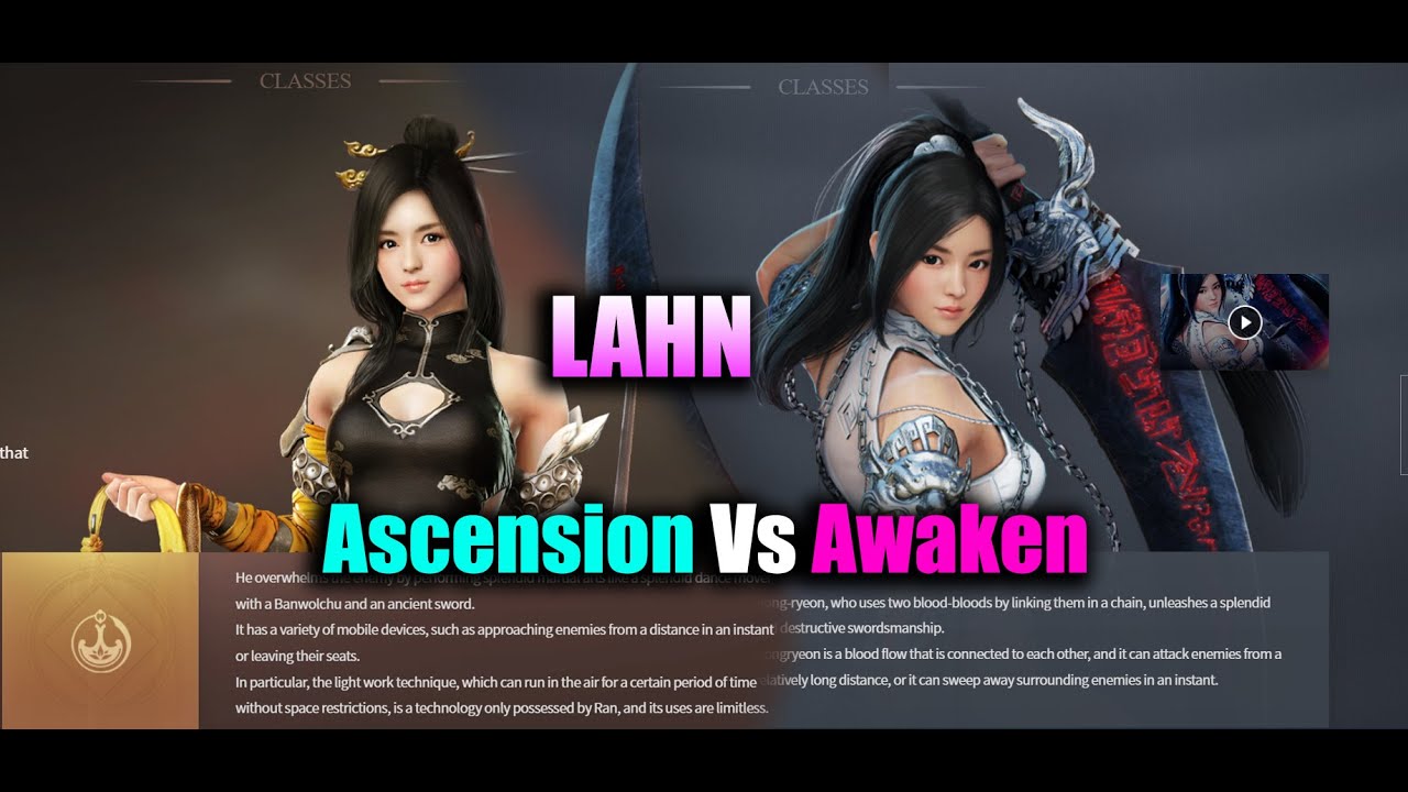 Black Desert Mobile Lahn Ascension Vs Awaken Skill Reviews - YouTube