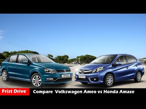 Compare: Volkswagen Ameo vs Honda Amaze 2016,Petrol |First Drive|