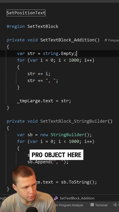 249 Stringbuilder vs string addition - YouTube