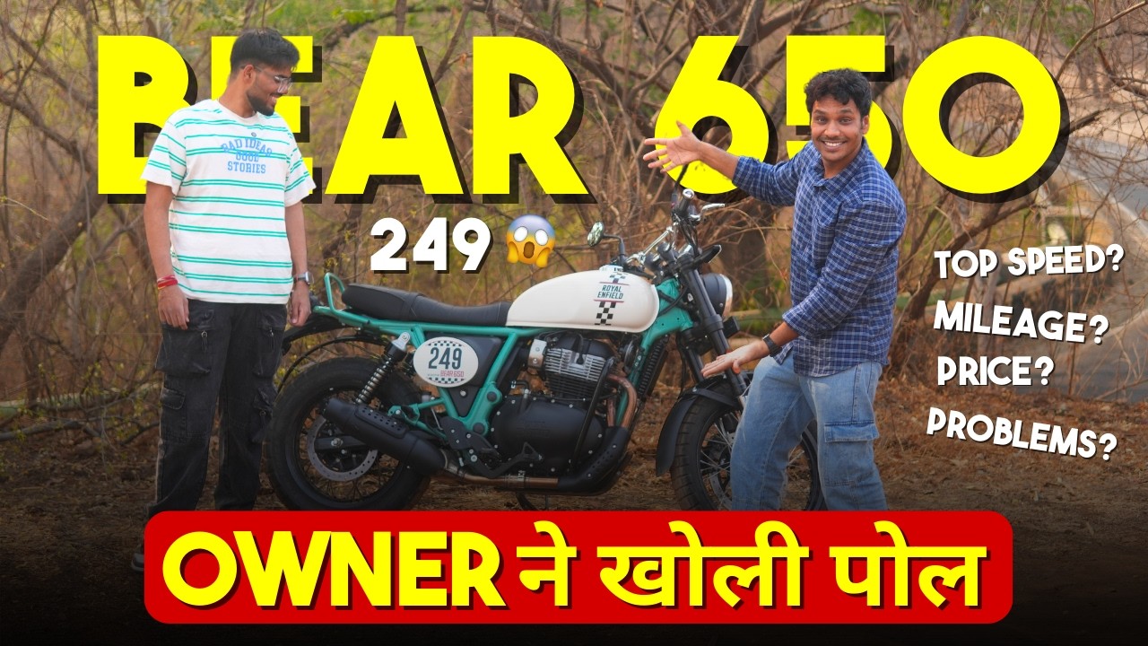 Royal Enfield Bear 650 249 Edition Ownership Review - Exhaust Sound ...
