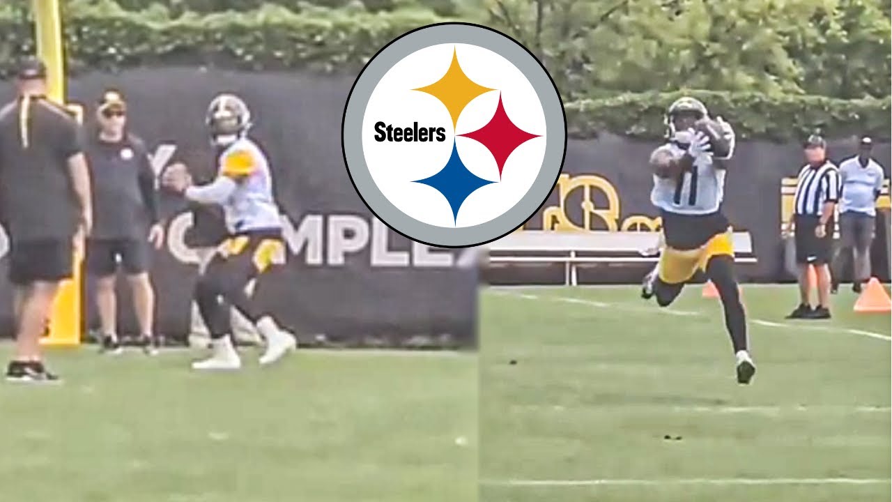 JUSTIN FIELDS THROWS BOMB AT PRACTICE, LOOKS GREAT IN PITT! - YouTube