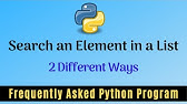Frequently Asked Python Programs - YouTube