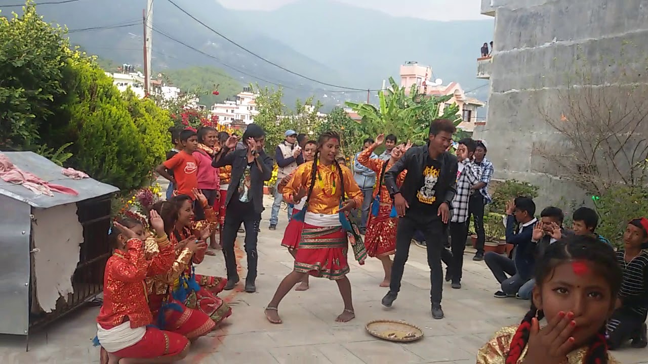 Tihar dance in (A hajur) - YouTube