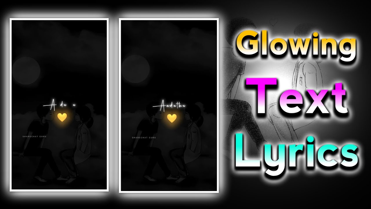 Glowing Text Lyrics Editing - Alight Motion | Instagram Reels Glow ...