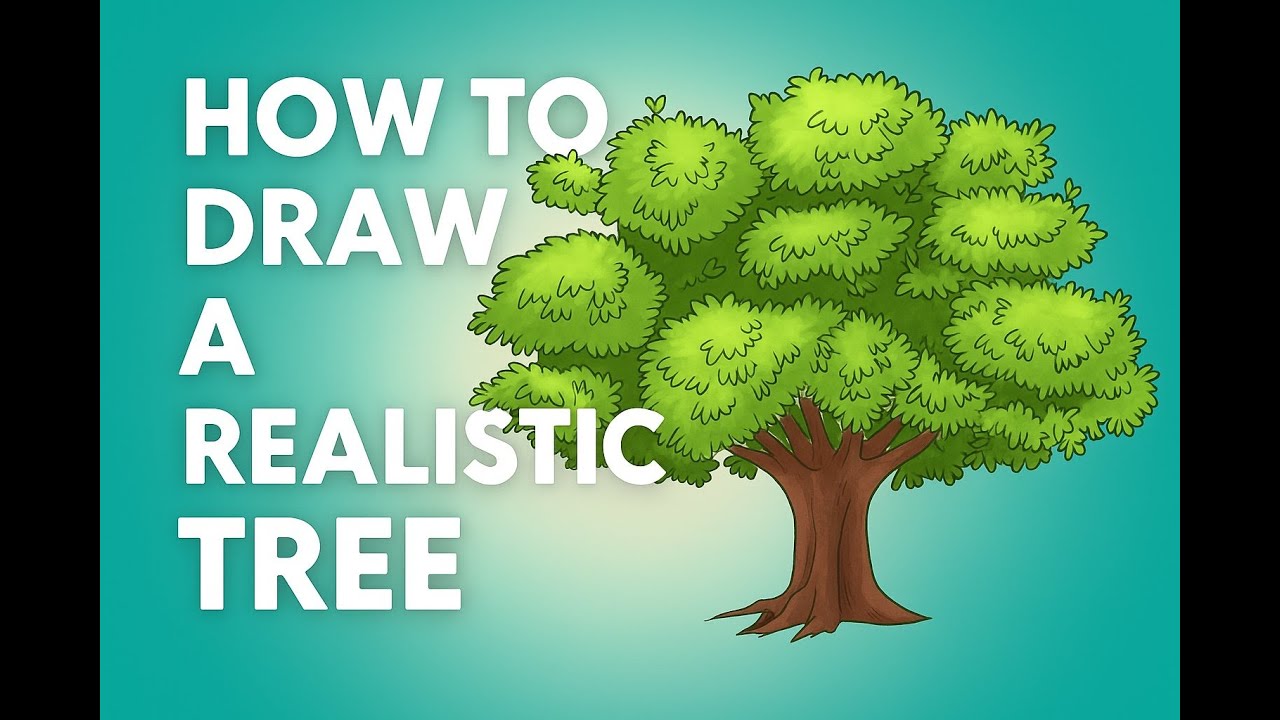 How to Draw a Realistic Tree | Step by Step Easy Tutorial 🌳 - YouTube