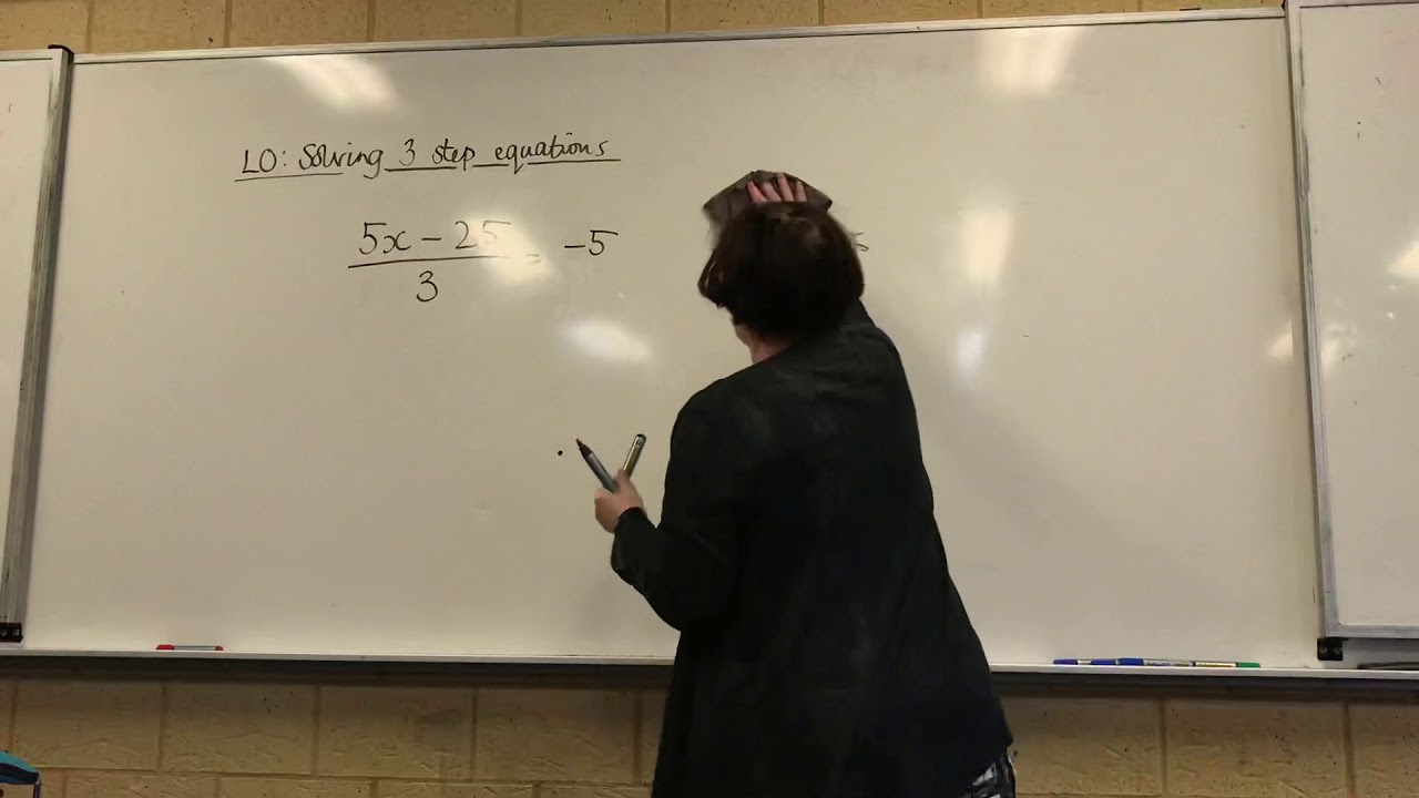 Solving 3 step equations - YouTube