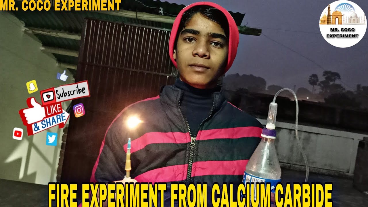 Experiment With Calcium Carbide and Water_Diy Science Experiment - YouTube