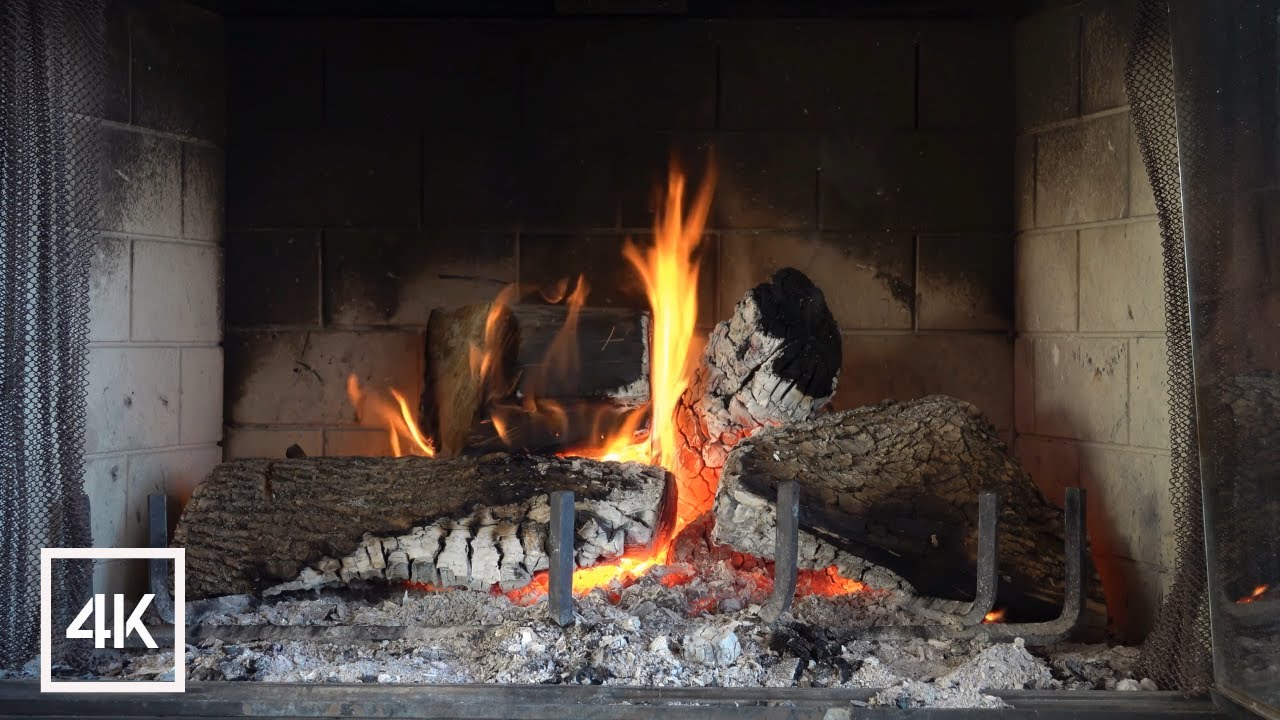 🔥 FIREPLACE (10 HOURS) Ultra HD 4K | Relaxing Fire Burning Video ...