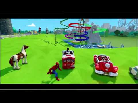 Spiderman and Black Spider man ride their bikes. - YouTube