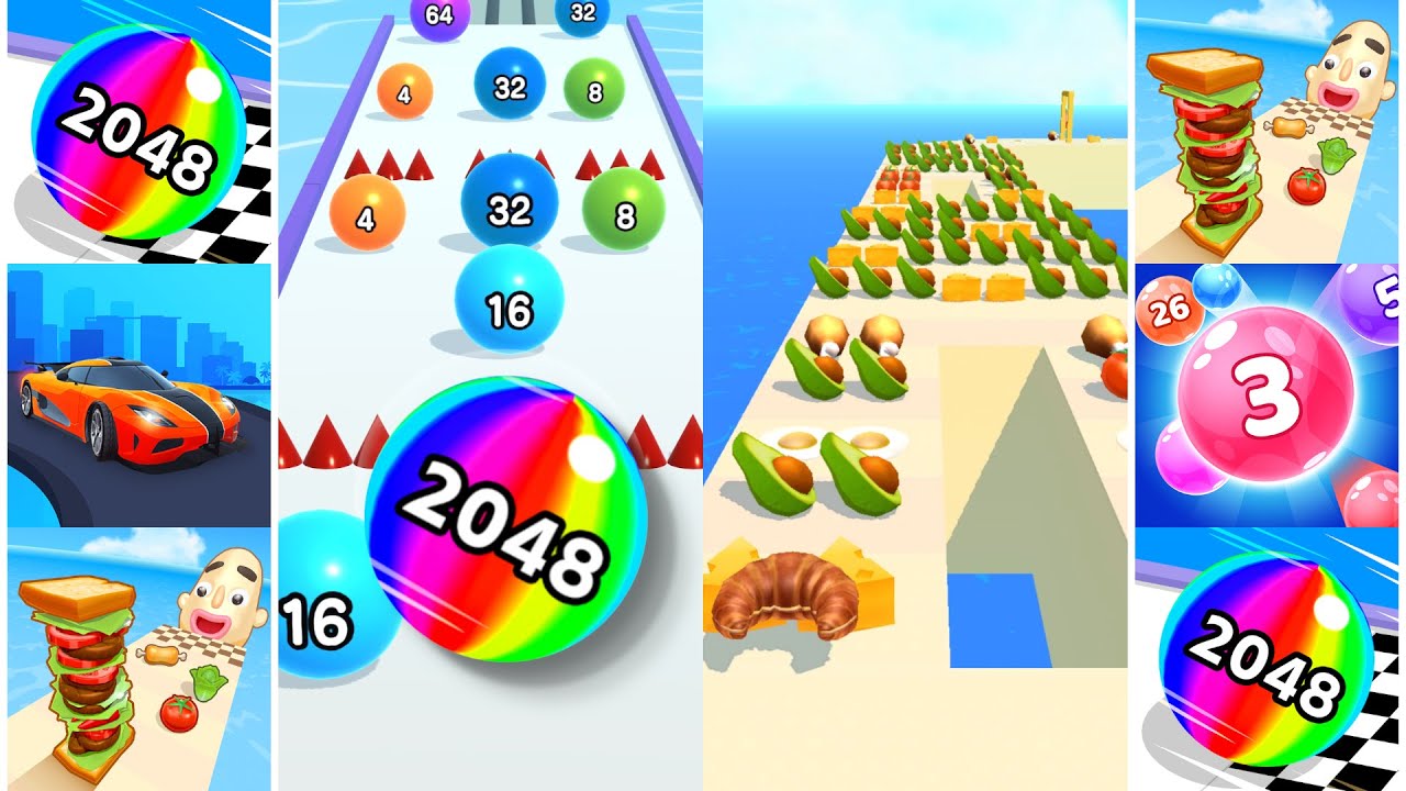 Ball Run 2048, Sandwich Runner, Marble Run 3D, Race Master 3D All Level ...