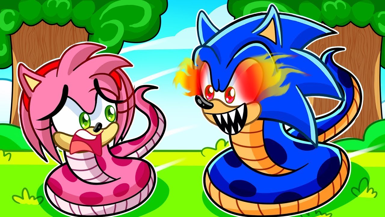 AMY AND SONIC TURN INTO SNAKES IN ROBLOX! - YouTube
