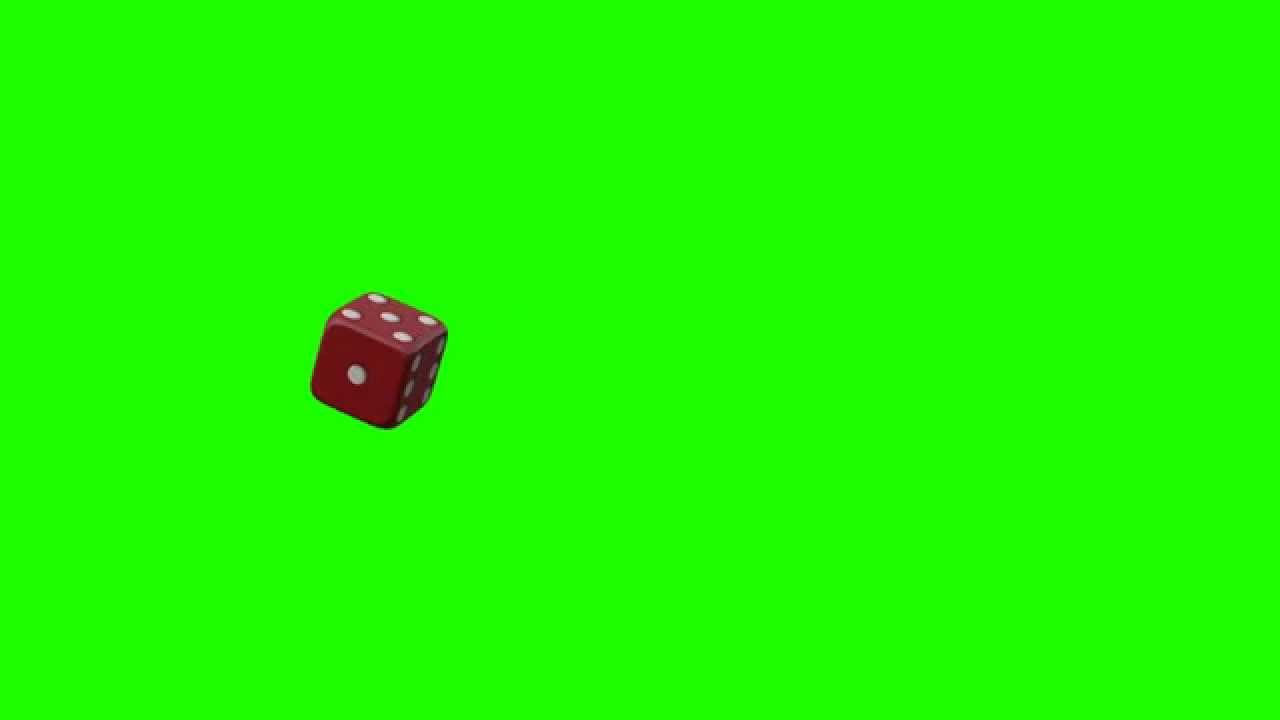 red dice animation in green screen free stock footage - YouTube