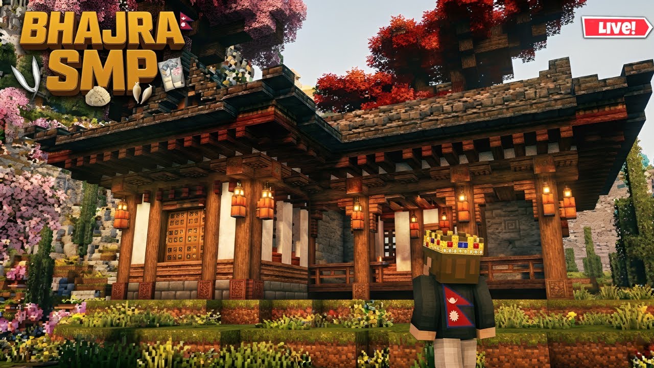 🔴Today I Will Complete My House In Bhajra Smp ||#Minecraft ||#Nepal ||# ...