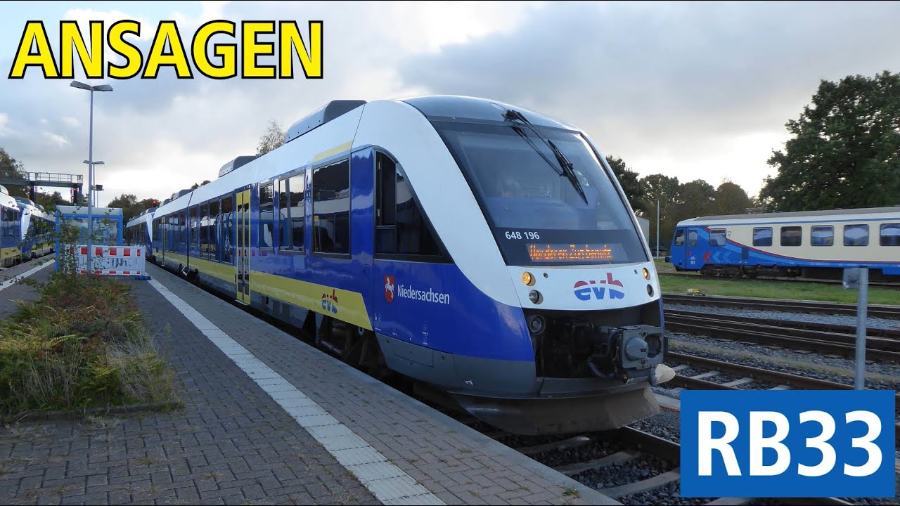 [EVB Elbe-Weser] Ansagen der RB33 (alt) - YouTube