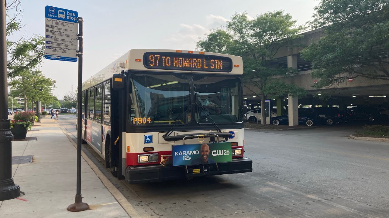 CTA Bus Ride 97 Skokie From Old Orchard To Howard L STN New Flyer D40LF ...