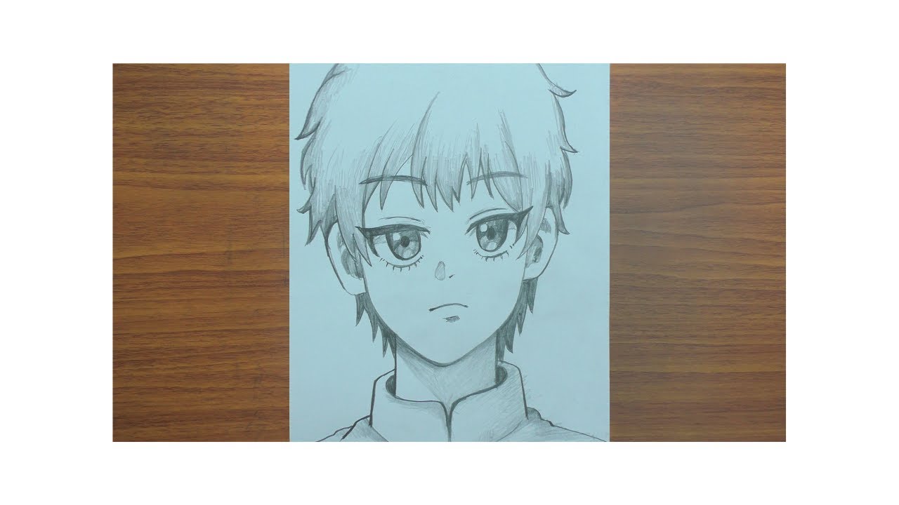 How to draw anime boy || Step by step || For anime drawing beginners ...