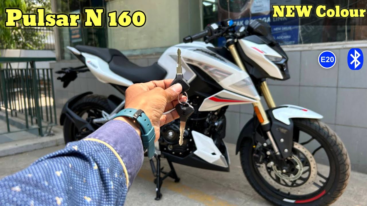 New Bajaj Pulsar N160 Detailed Review | Stunning White and Blue Color ...