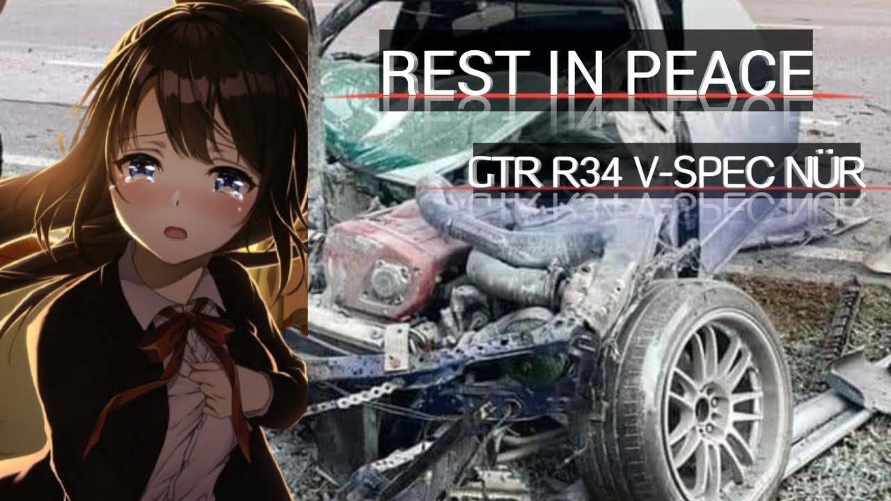Nissan Skyline R34 V-SPEC 2 NÜR Crash Total lost - YouTube