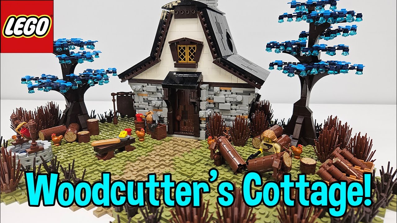LEGO Medieval/Fantasy Build: "Woodcutter's Cottage" | in 4K! | #lego # ...