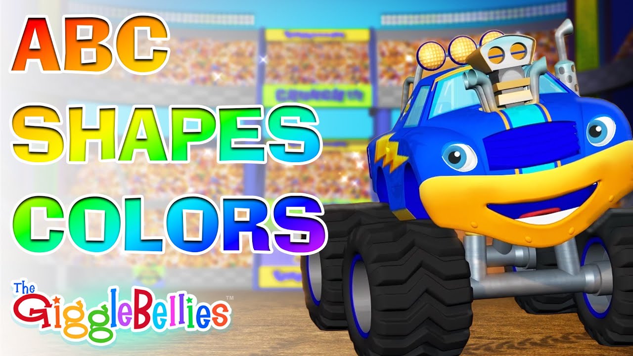 ABC, SHAPES and COLORS! | Trucks for Toddlers | GiggleBellies - YouTube
