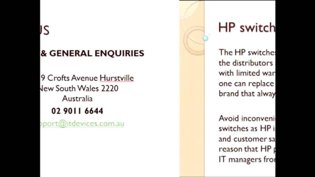 HP J9642A switch - YouTube