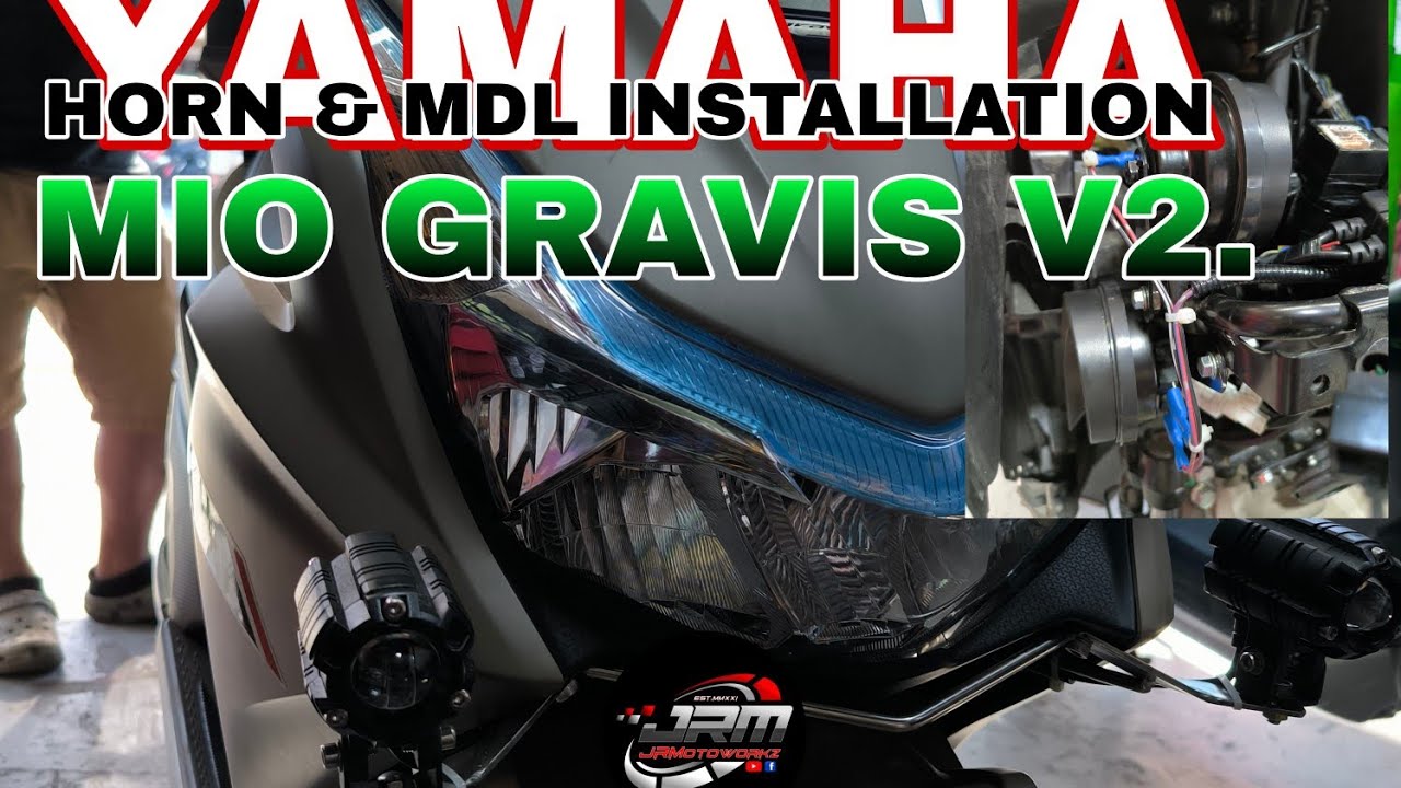 YAMAHA GRAVIS V2. MDL ANG HORN INSTALATION - YouTube