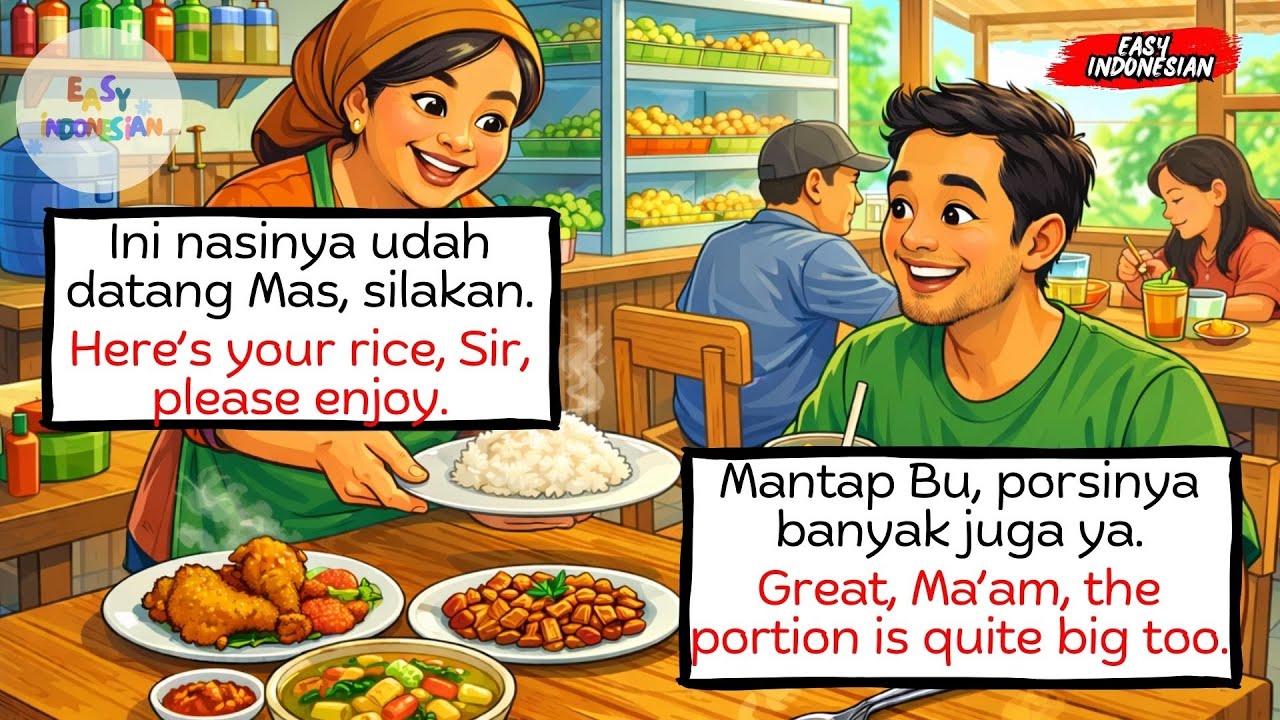 How Indonesians Really Talk | Warteg Indonesian Conversation for ...