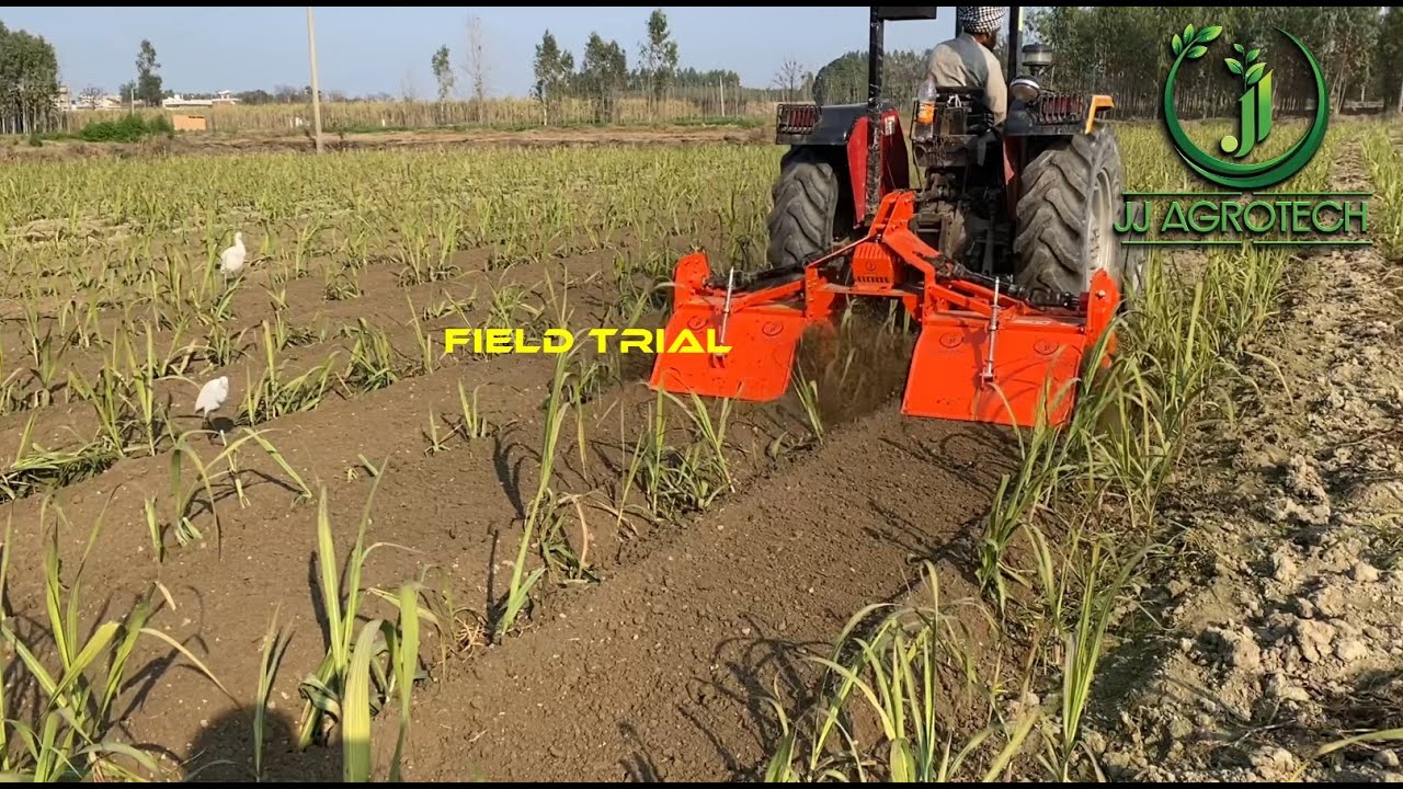 Sugarcane Trench Inter Row Weeder I Sugarcane Rotavator I Field Trial I ...