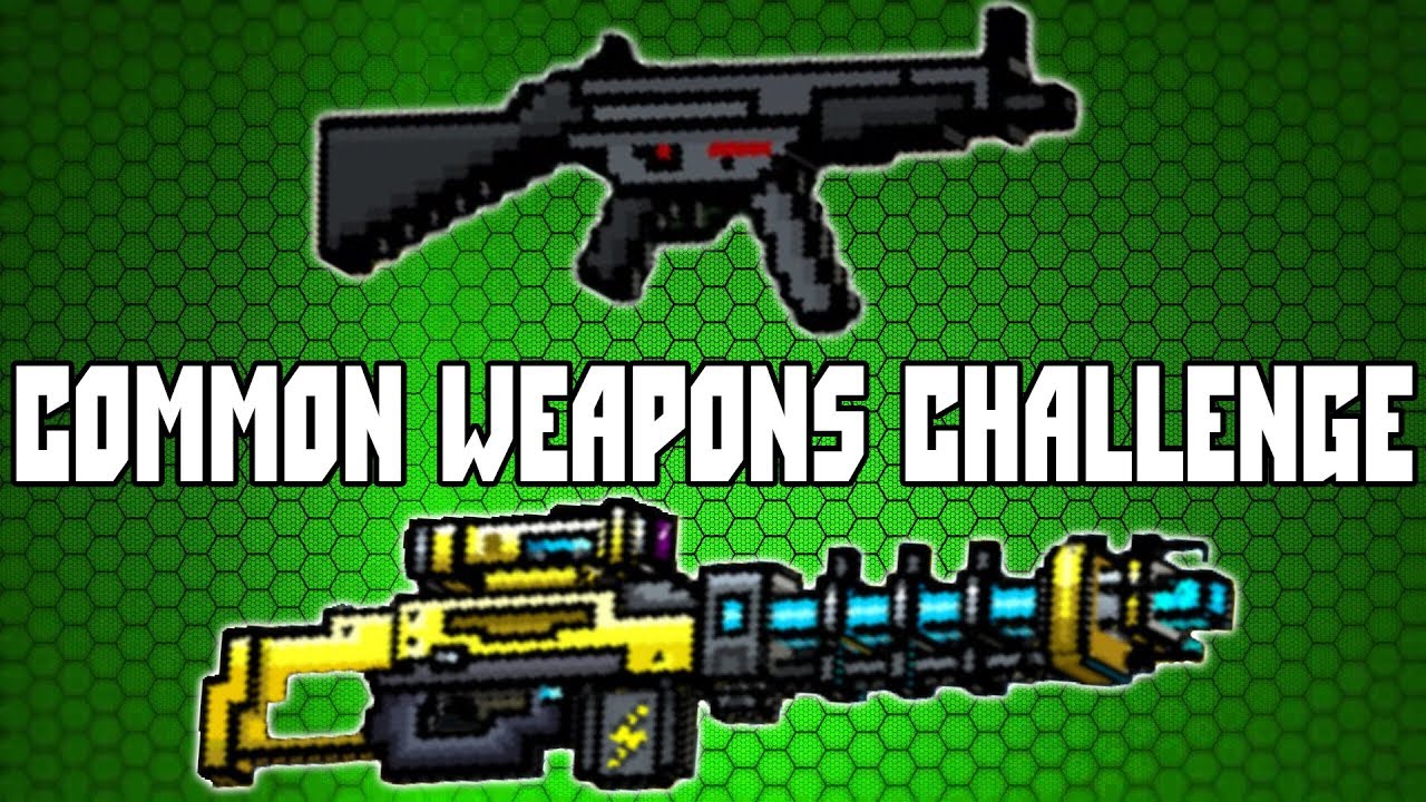 Using All Common Weapons Pixel Gun 3D Challenge - YouTube