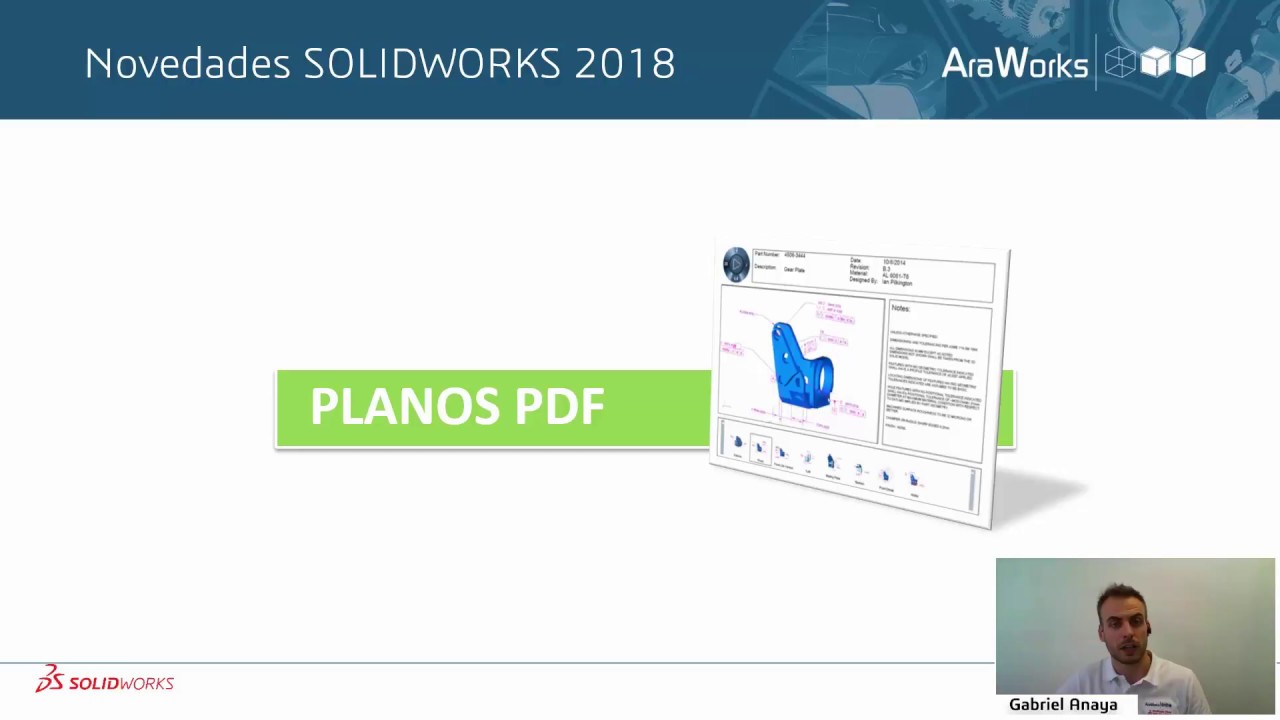 SOLIDWORKS 2018. Planos interactivos en PDF - YouTube