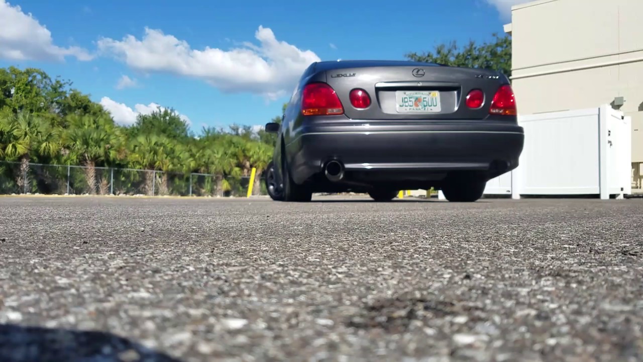 2002 Lexus GS300 Sport Design Single Exit Exhaust - YouTube