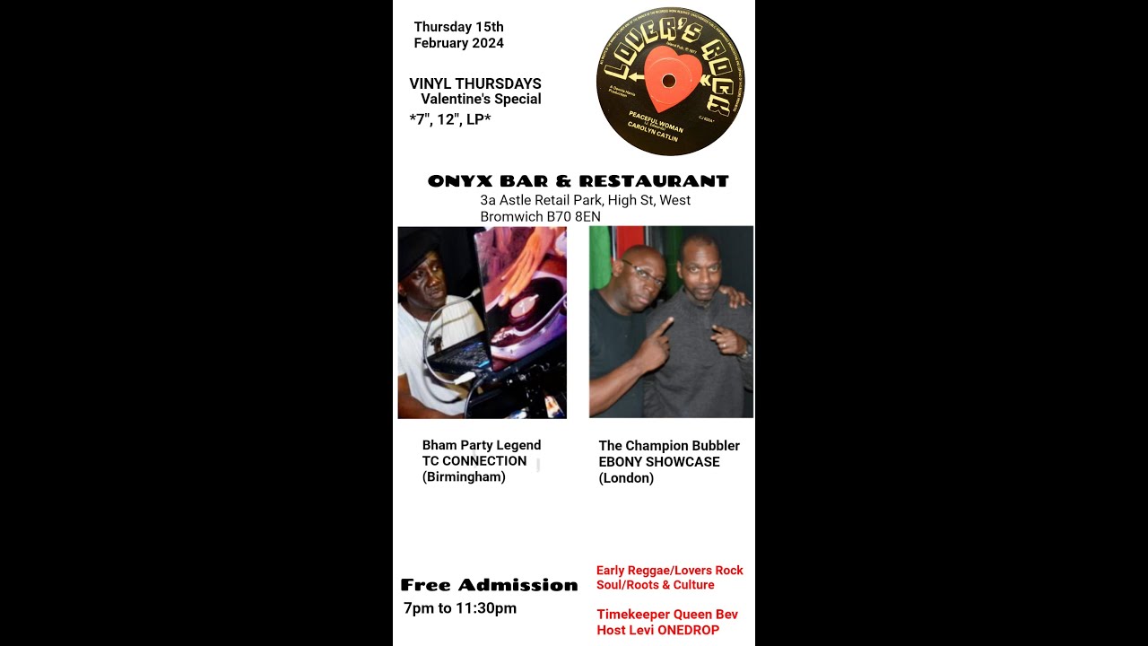 VINYL THURSDAYS EBONY SHOWCASE LONDON & TC CONNECTION BIRMINGHAM VAL ...