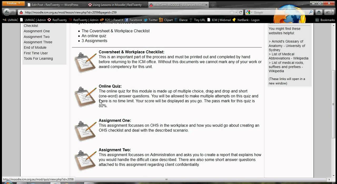 Using the lesson activity in moodle - YouTube
