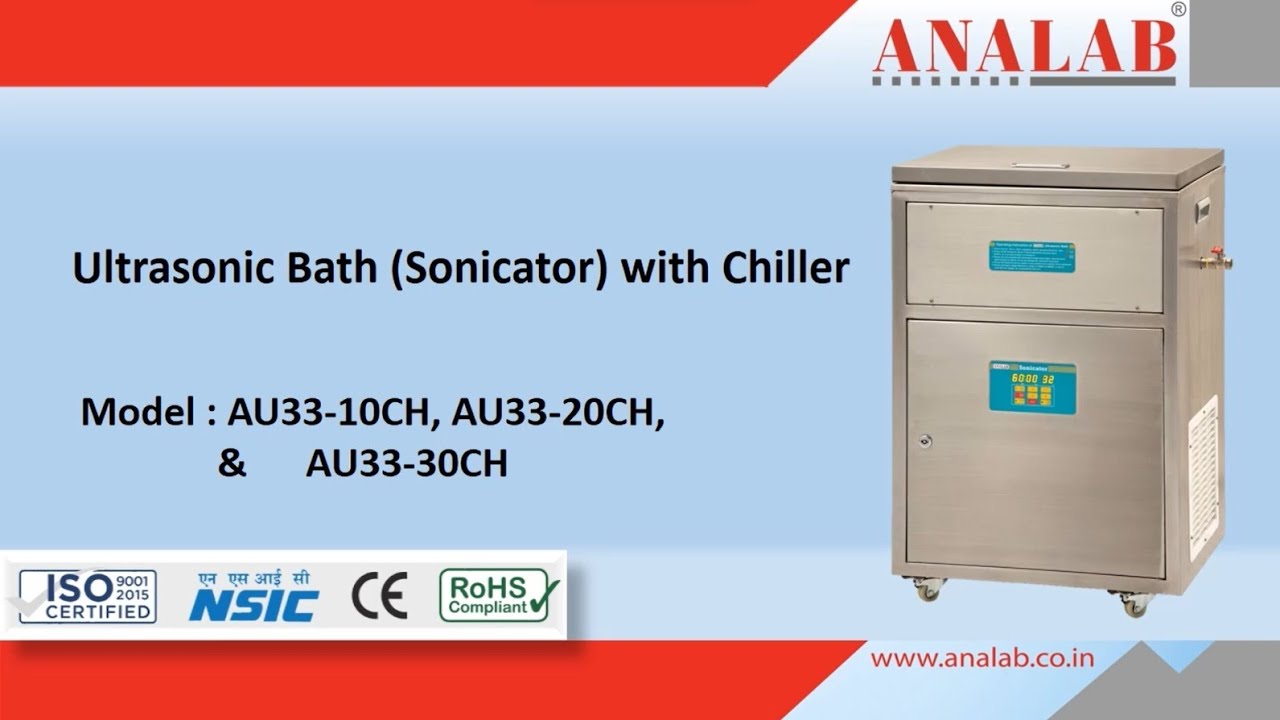 ANALAB Ultrasonic Bath (Sonicator) with Chiller - YouTube
