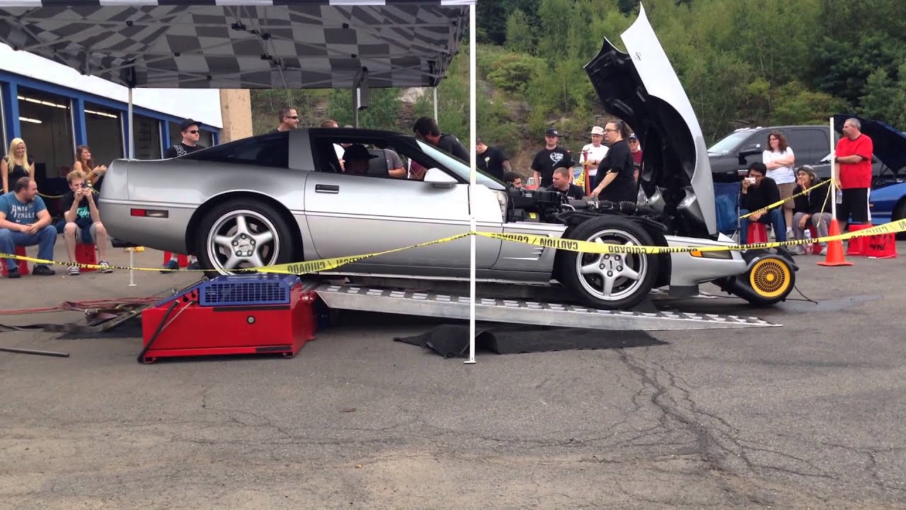 96 Corvette LT4 383 60122 Cam and LOUD Dyno run - YouTube