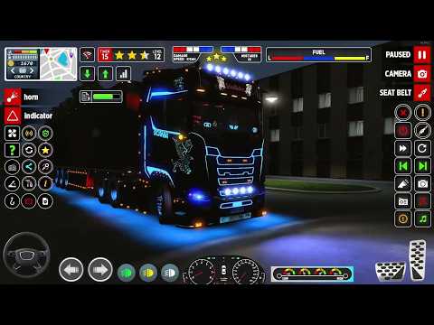 Euro Truck Driving Game Promo at night