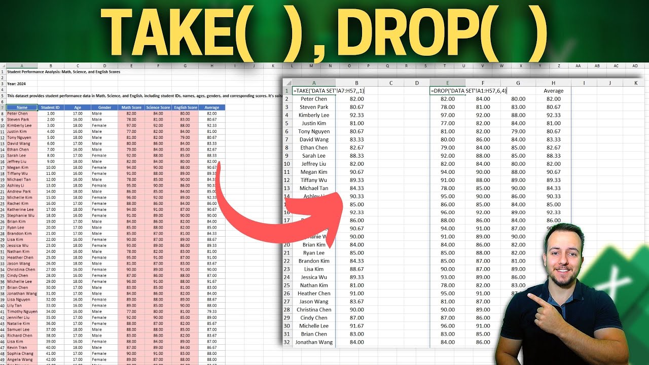 How to use Take and Drop Functions in Excel with a Practical Example - YouTube