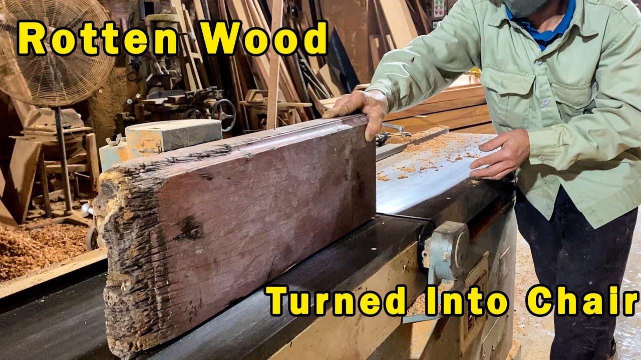The Carpenter Turned A Rotten Piece Of Wood Into A Beautiful Chair ...