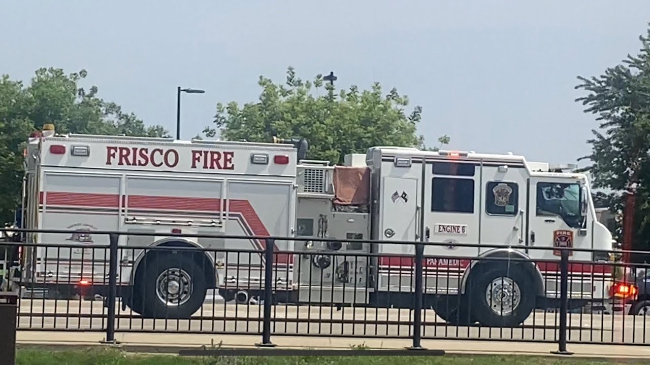 (Airhorn) Frisco Fire Department Engine 6 and Medic 6 Responding 5/20 ...