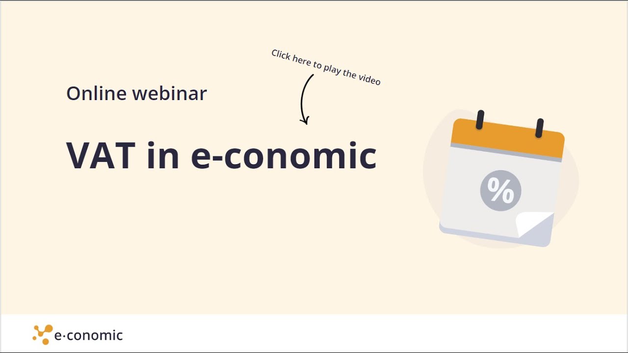 English webinar: "VAT in e-conomic" - YouTube