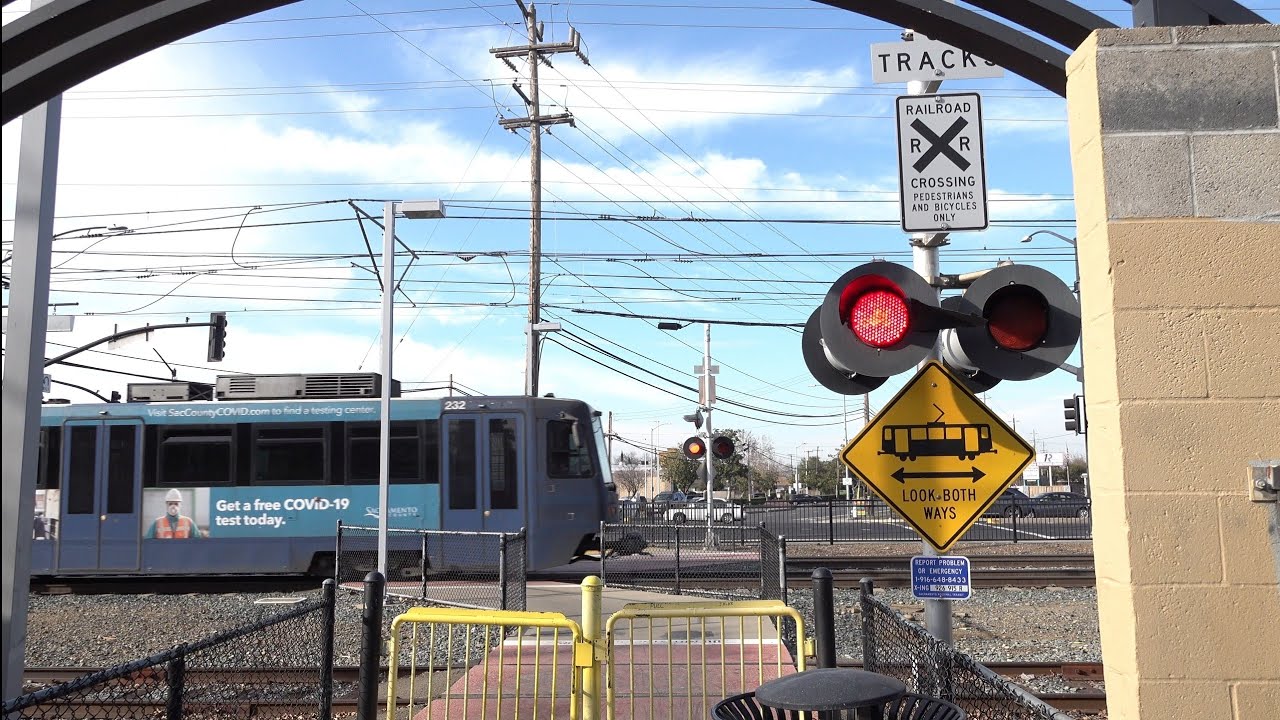SACRT Gold Line Trains - Coloma Road Pedestrian Crossing, Rancho ...
