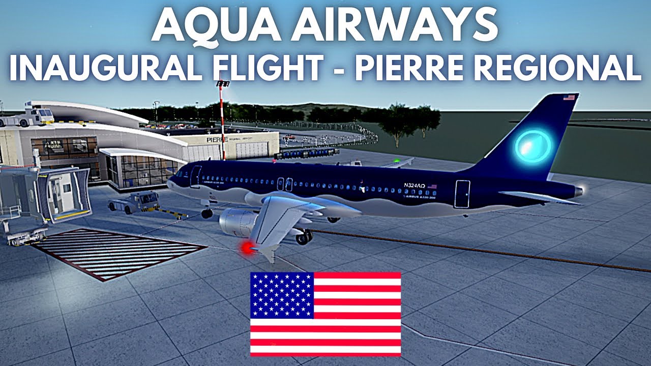 INAUGURAL FLIGHT With Aqua Airways - Pierre Regional Airport - A320neo ...