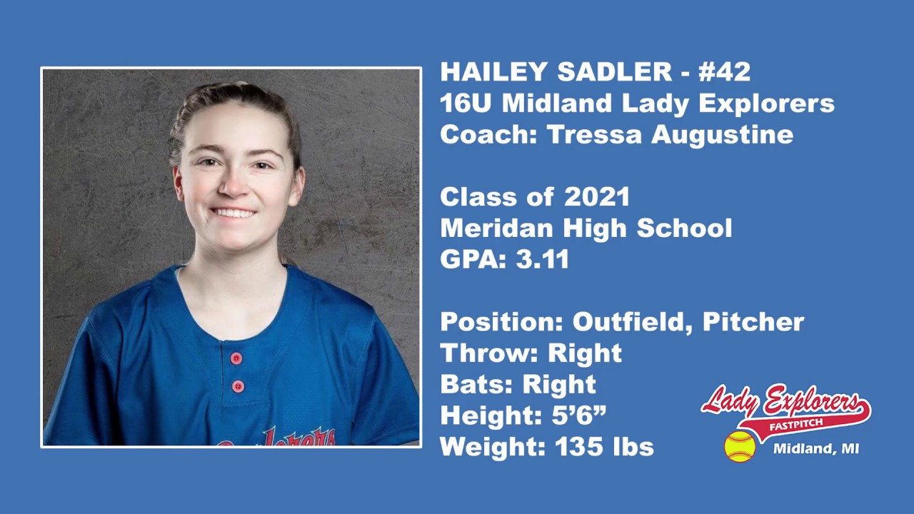Hailey Sadler - 2019 Softball Skills Video - Class 2021 - 16U Midland ...