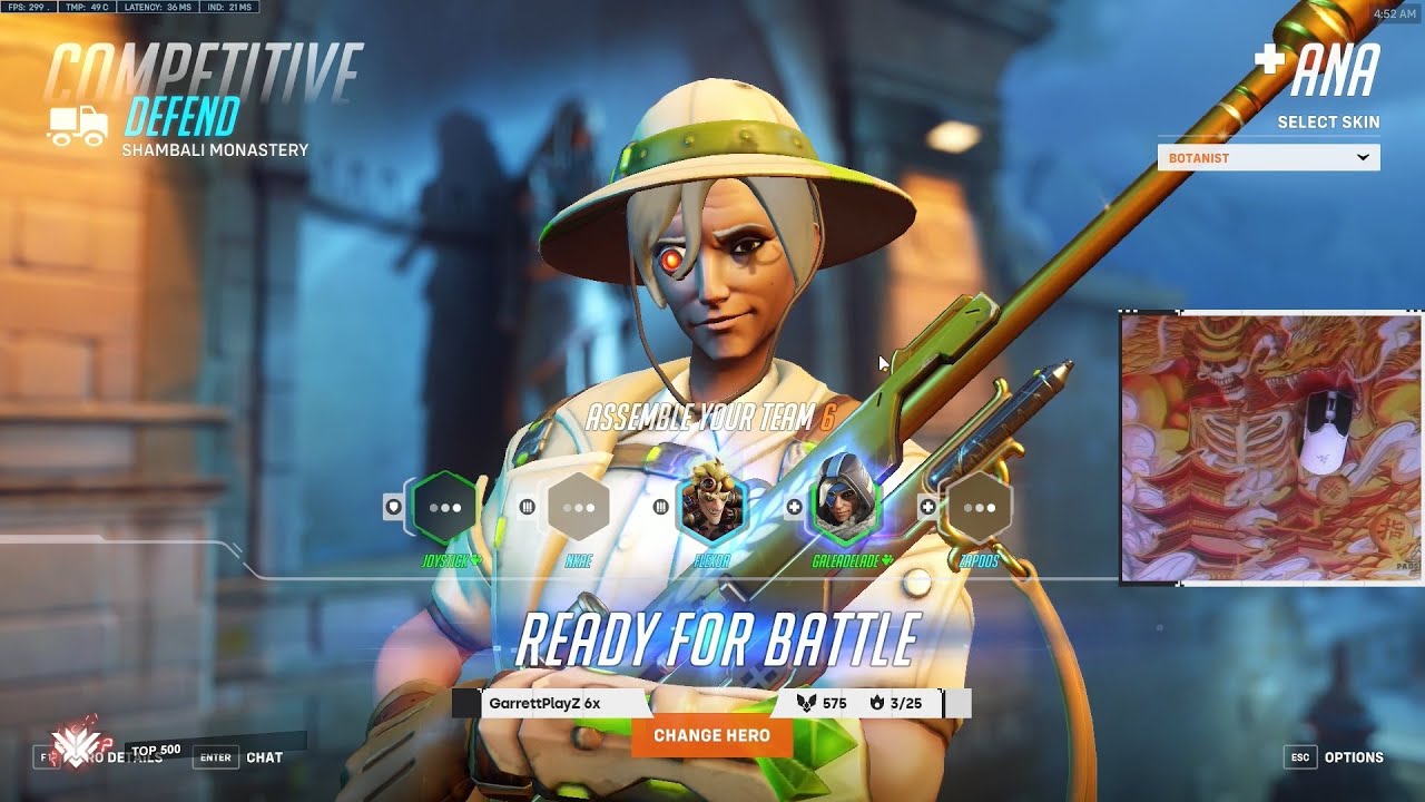 21K HEALS! NEW ANA SKIN - BOTANIST! GALE INSANE TOP 500 ANA OVERWATCH 2 ...