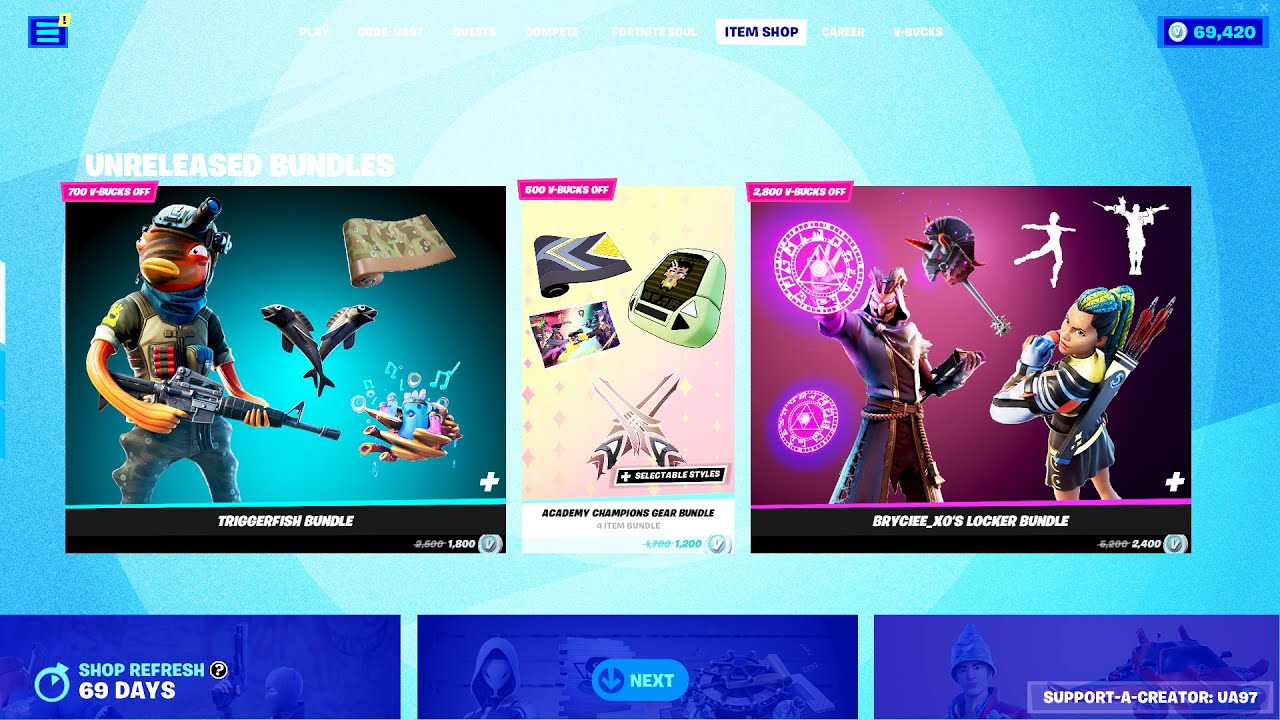 Item Shop Unreleased Chapter 4 Bundles Fortnite! - YouTube