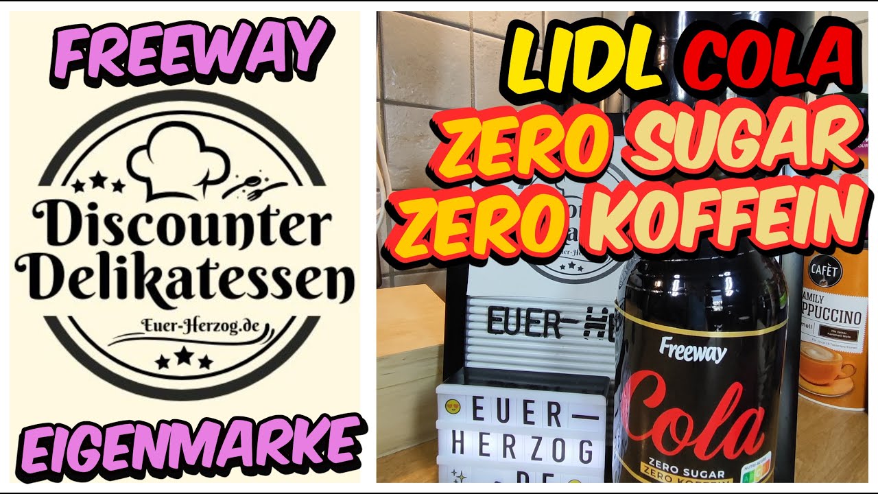 Discounter Delikatessen 😀 Cola ZERO Koffein 😀 Lidl Eigenmarke - YouTube