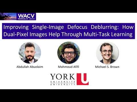 WACV'22: Improving Single-Image Defocus Deblurring: How DP Images Help Through Multi-Task ...