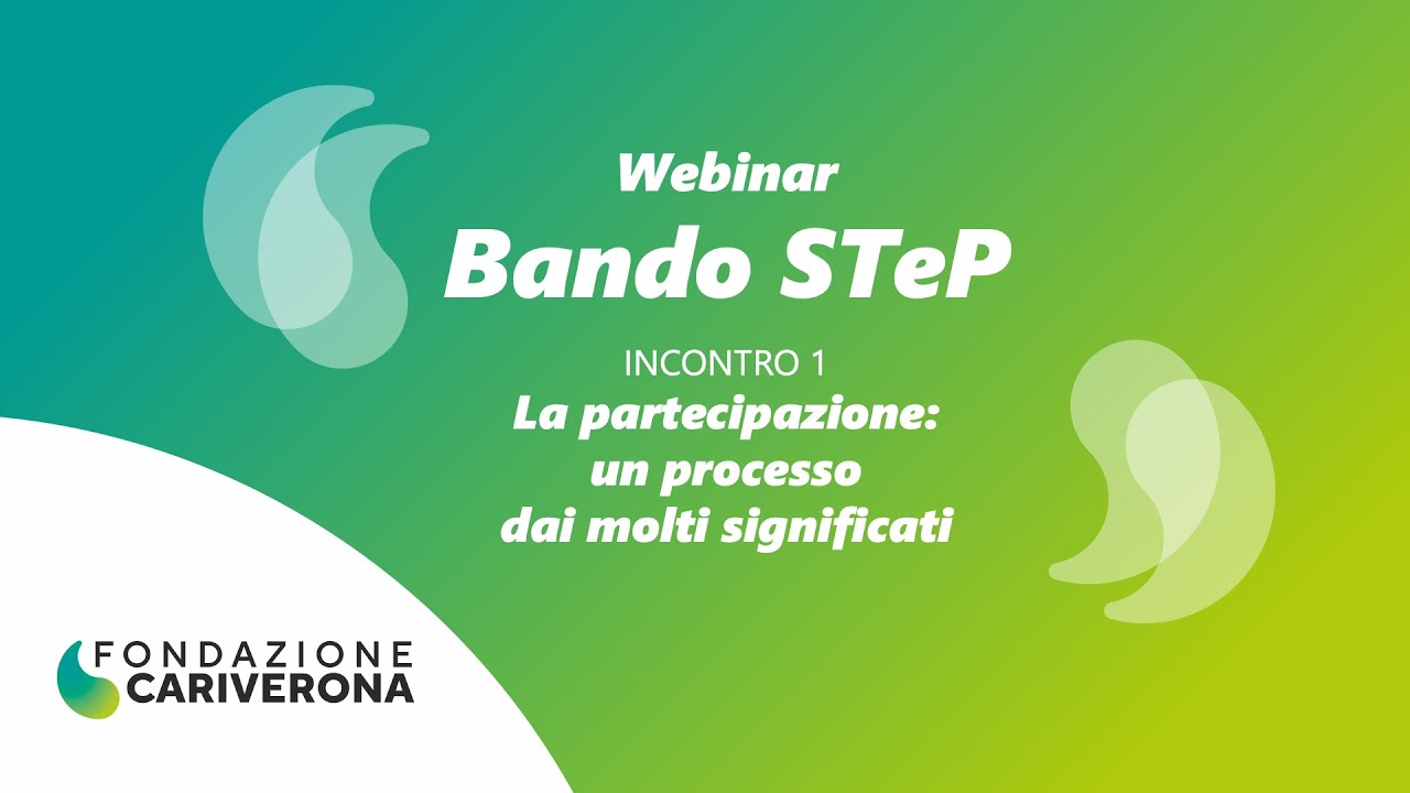 Webinar BANDO STEP - incontro 1 - YouTube