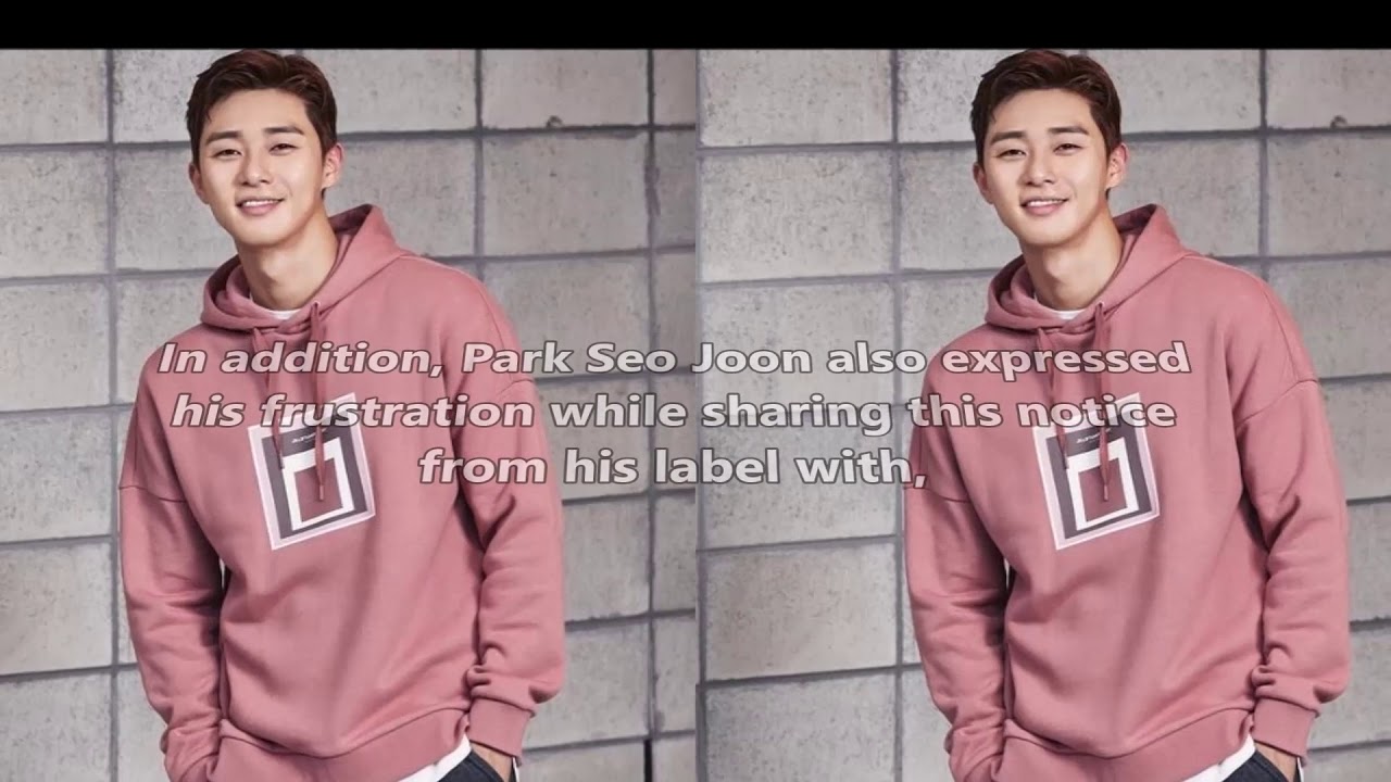 (NEWS)Park Seo Joon expresses frustration after his personal YouTube ...